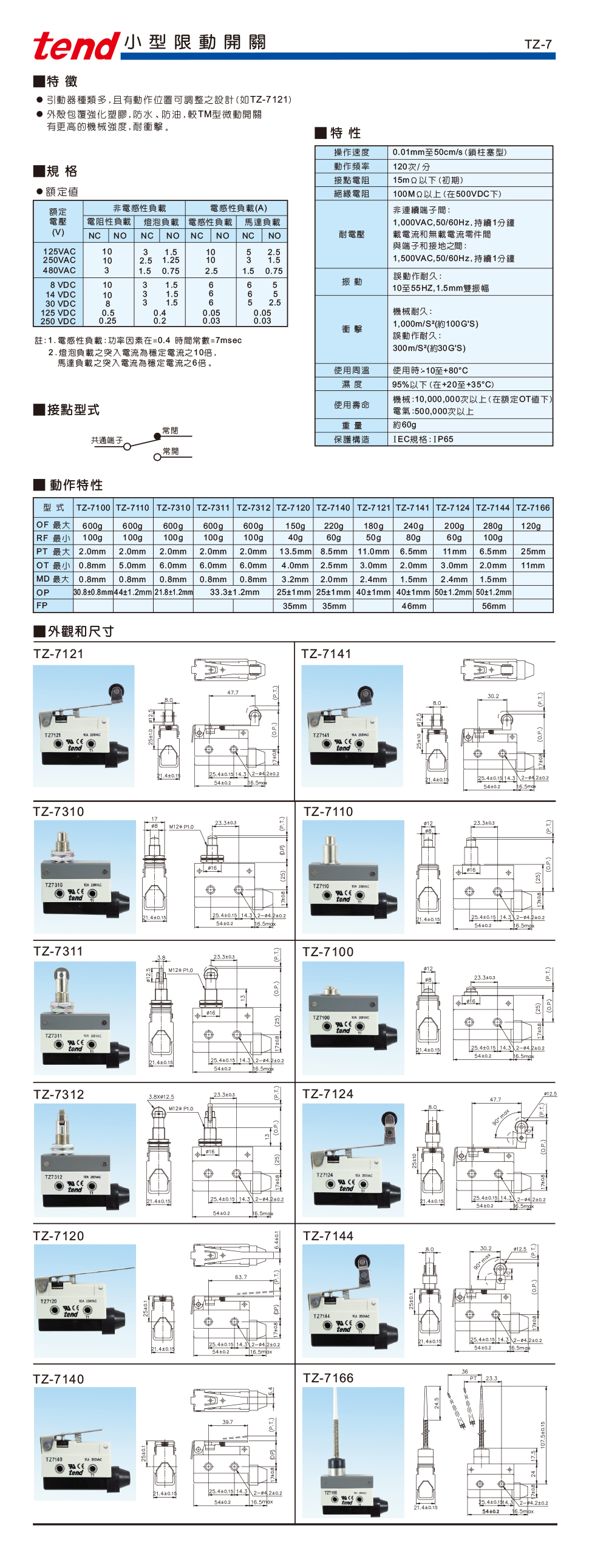 TZ 小型限动开关-工控猫