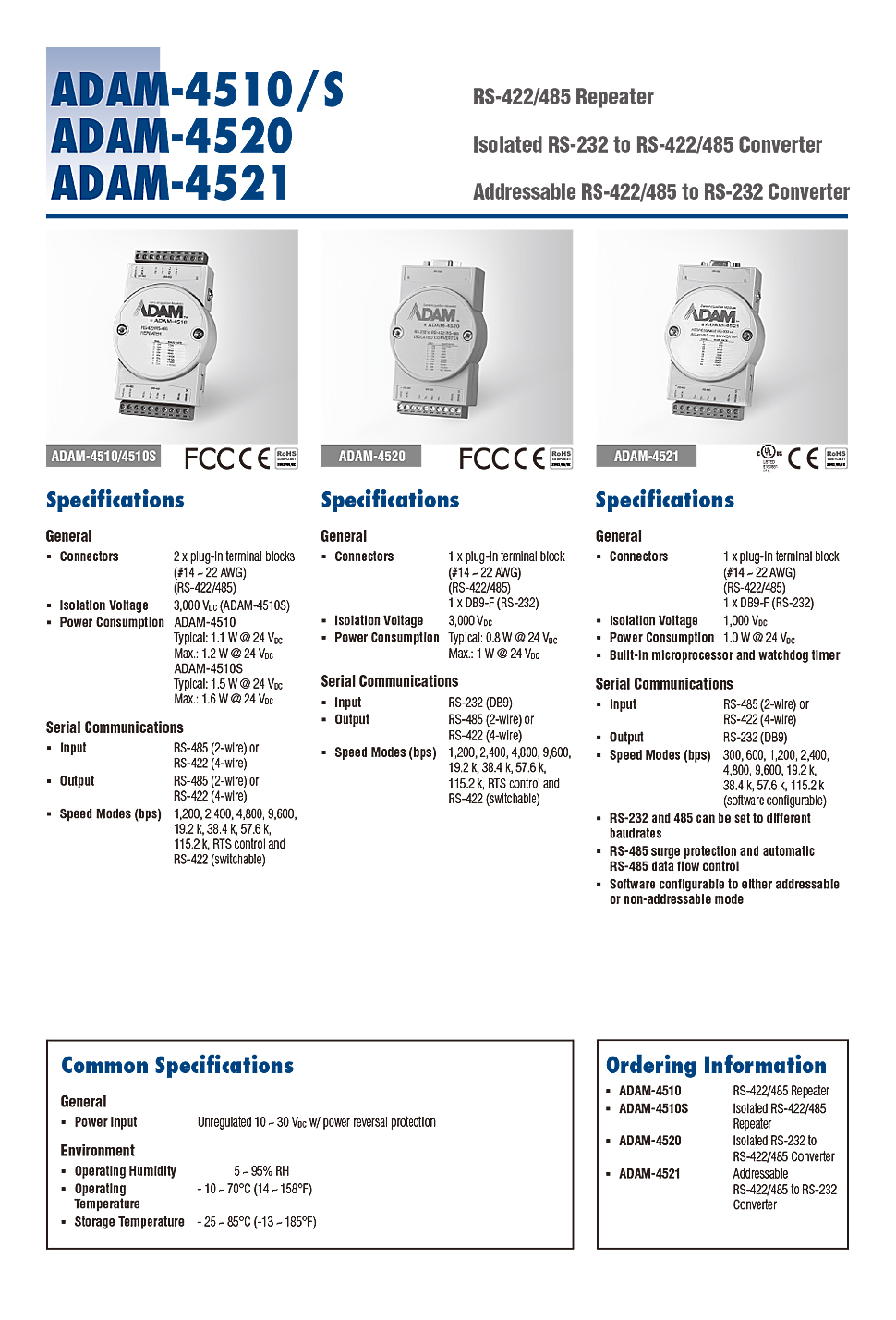 ADAM-4520 隔离转换器-工控猫