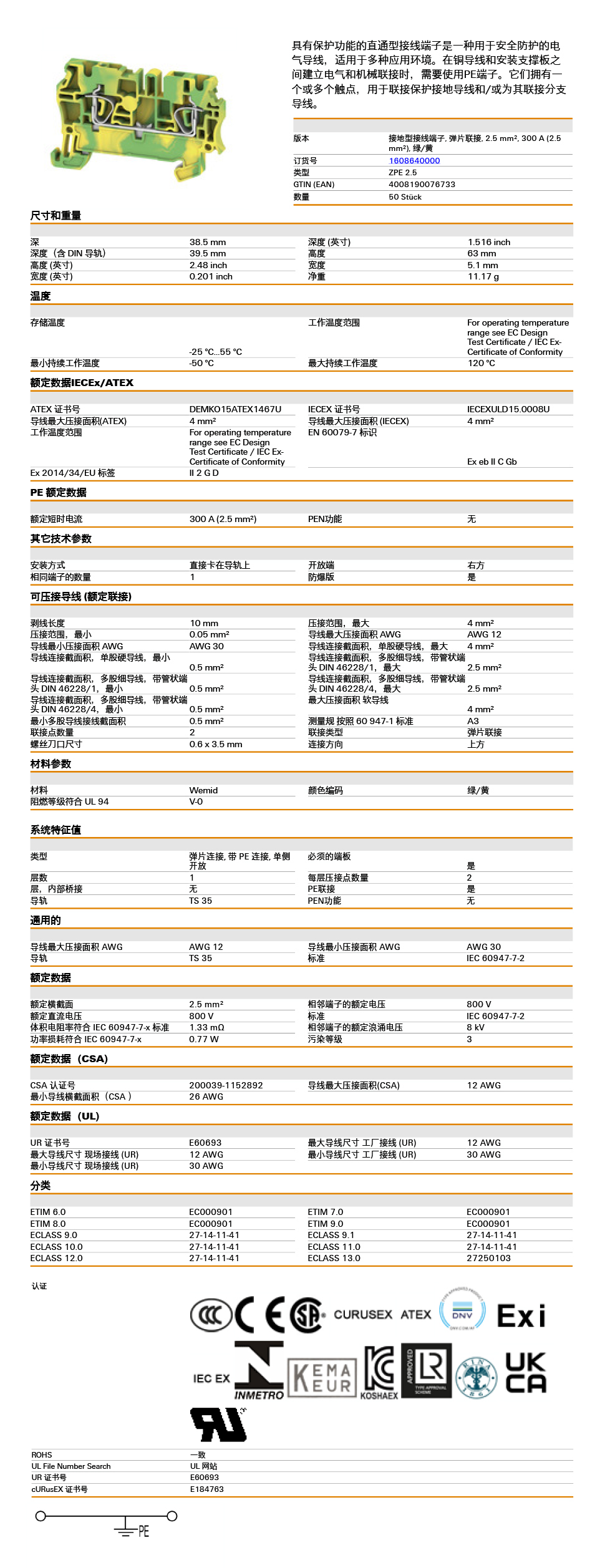 Z弹片式接地型接线端子-工控猫